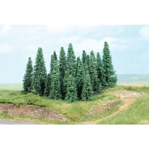 Silver Pine Trees 5-9cm x 20 from Hobbyrama
