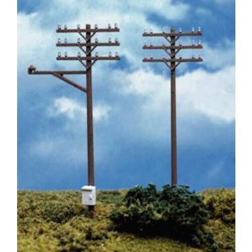 HO 12 Telephone Poles from Hobbyrama