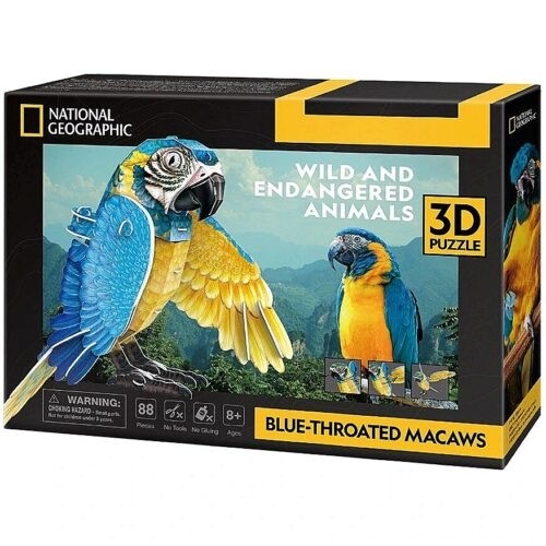 Blue-Throated Macaw 3D Puzzle from Hobbyrama